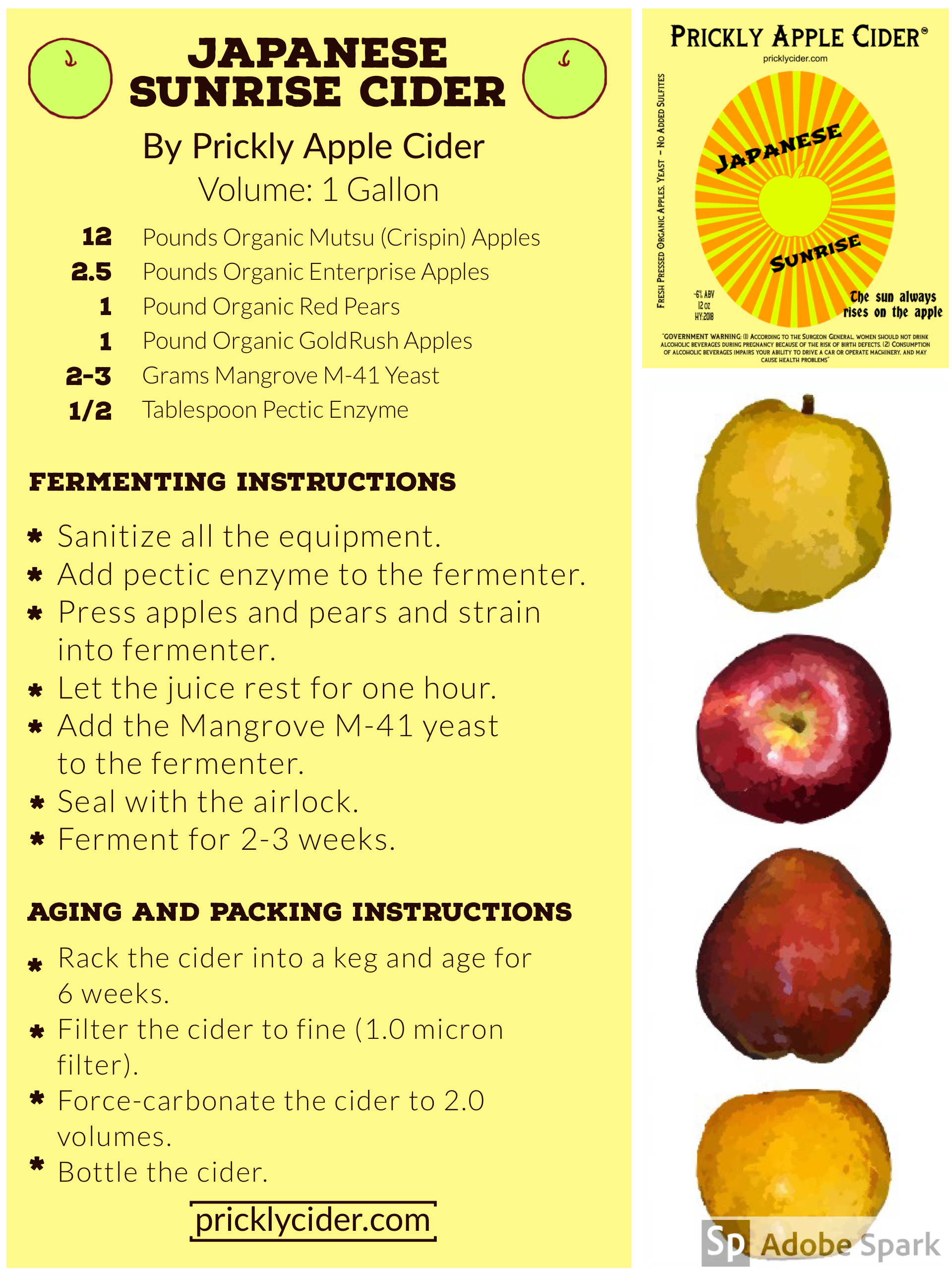 Japanese Sunrise Hard Cider Recipe – PricklyCider.com