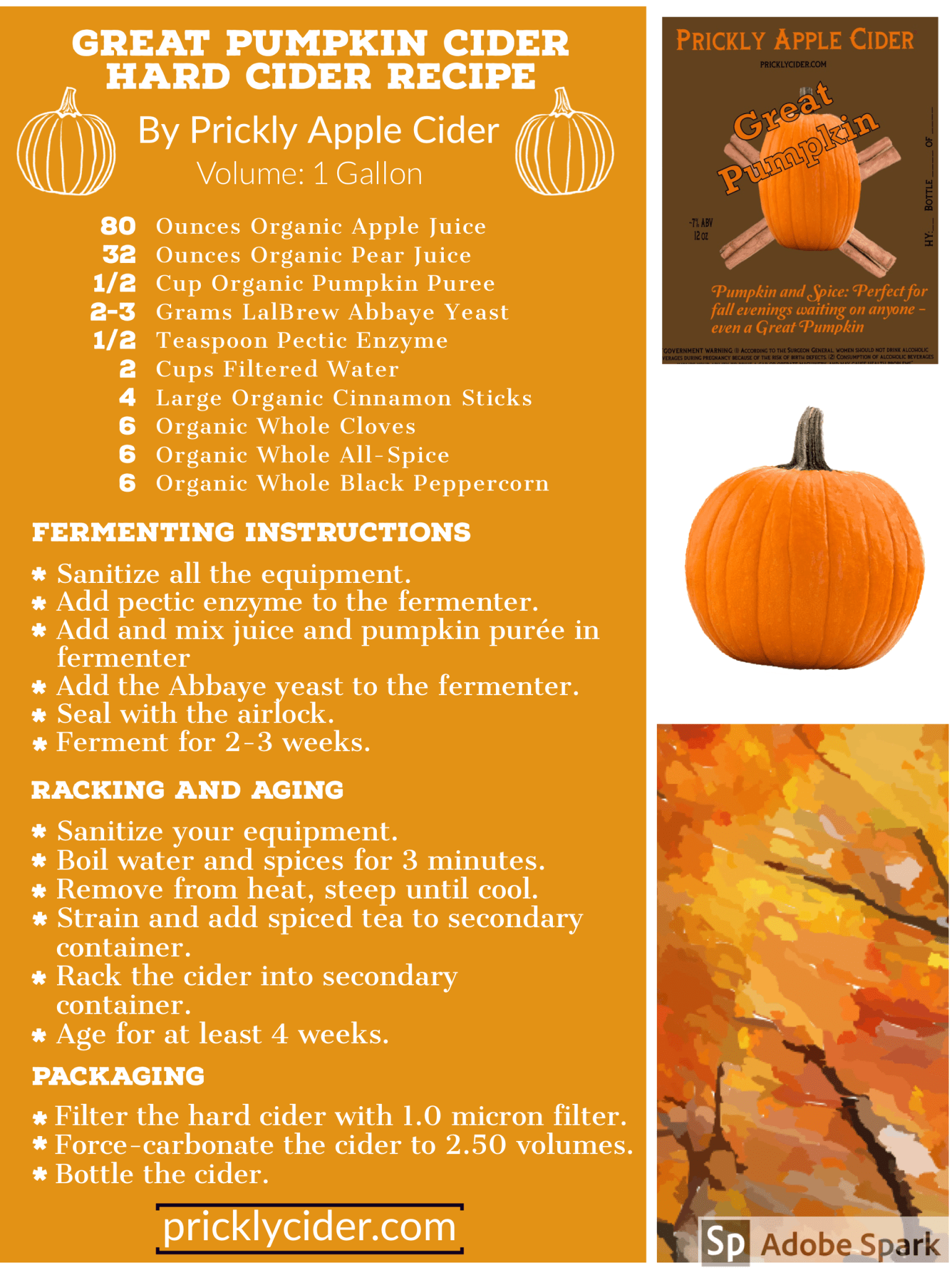 Great Pumpkin Hard Cider Recipe – PricklyCider.com